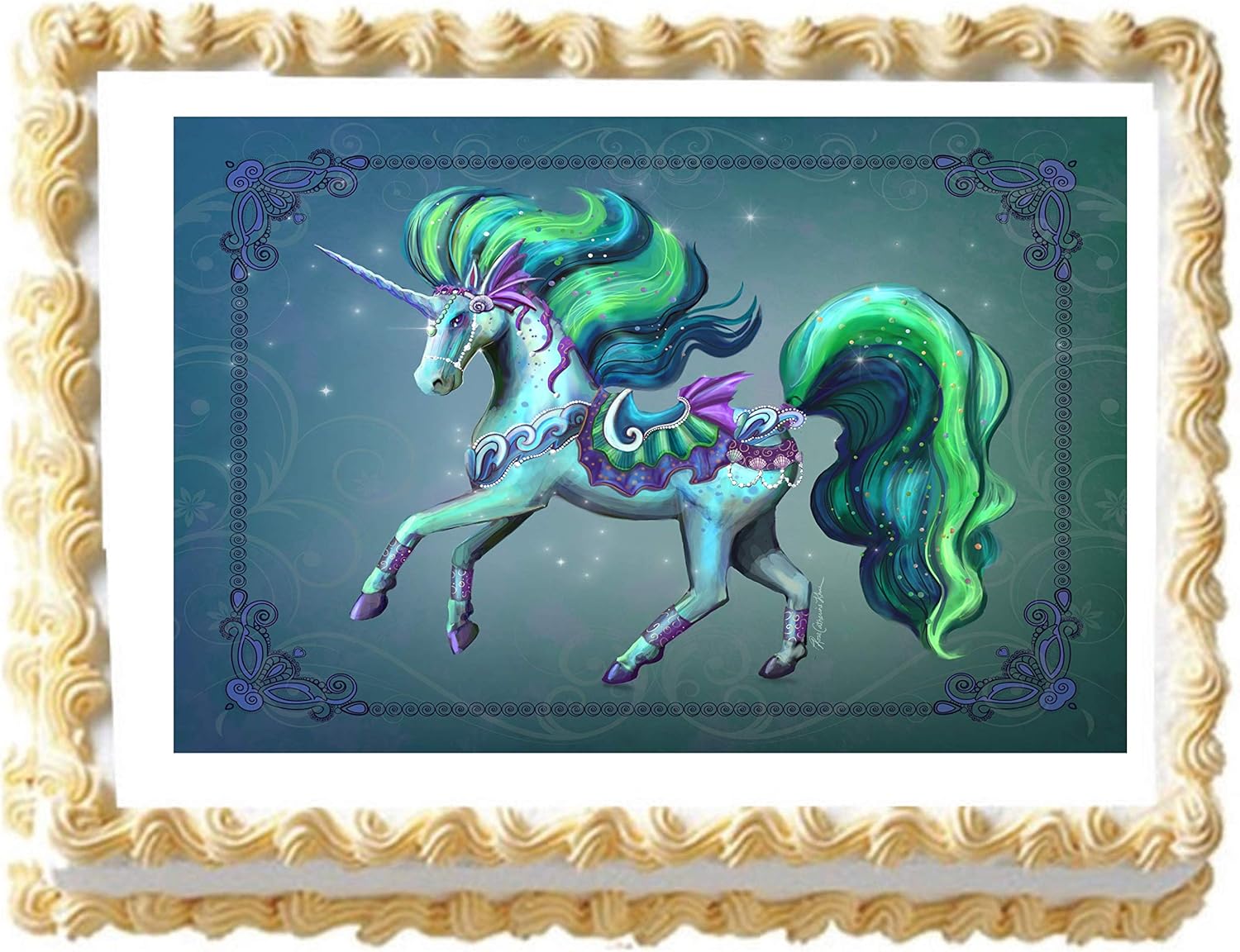 Ocean Edible Icing Image Cake Topper (1/4 Sheet) - Walmart.com