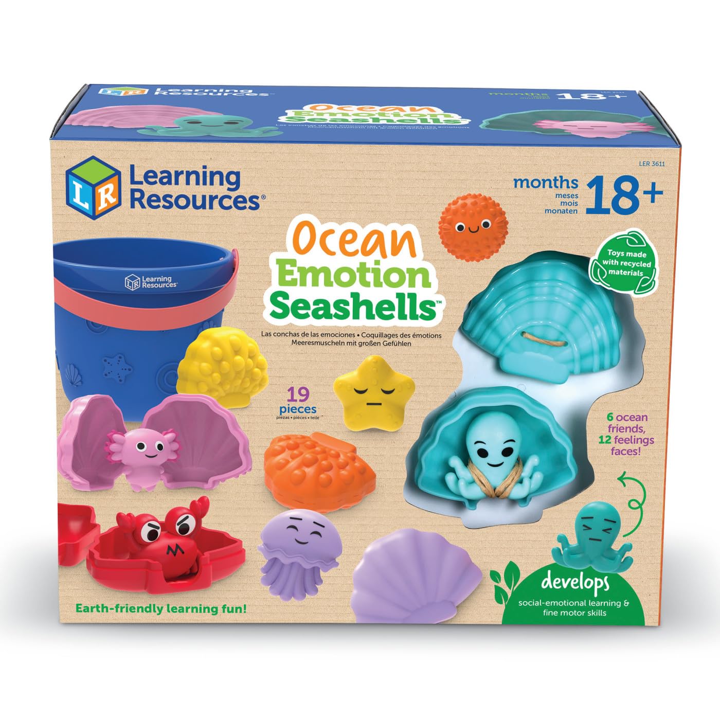 Ocean Emotions Seashells, Ocean Animals Figures, Seaside Game, Sand ...