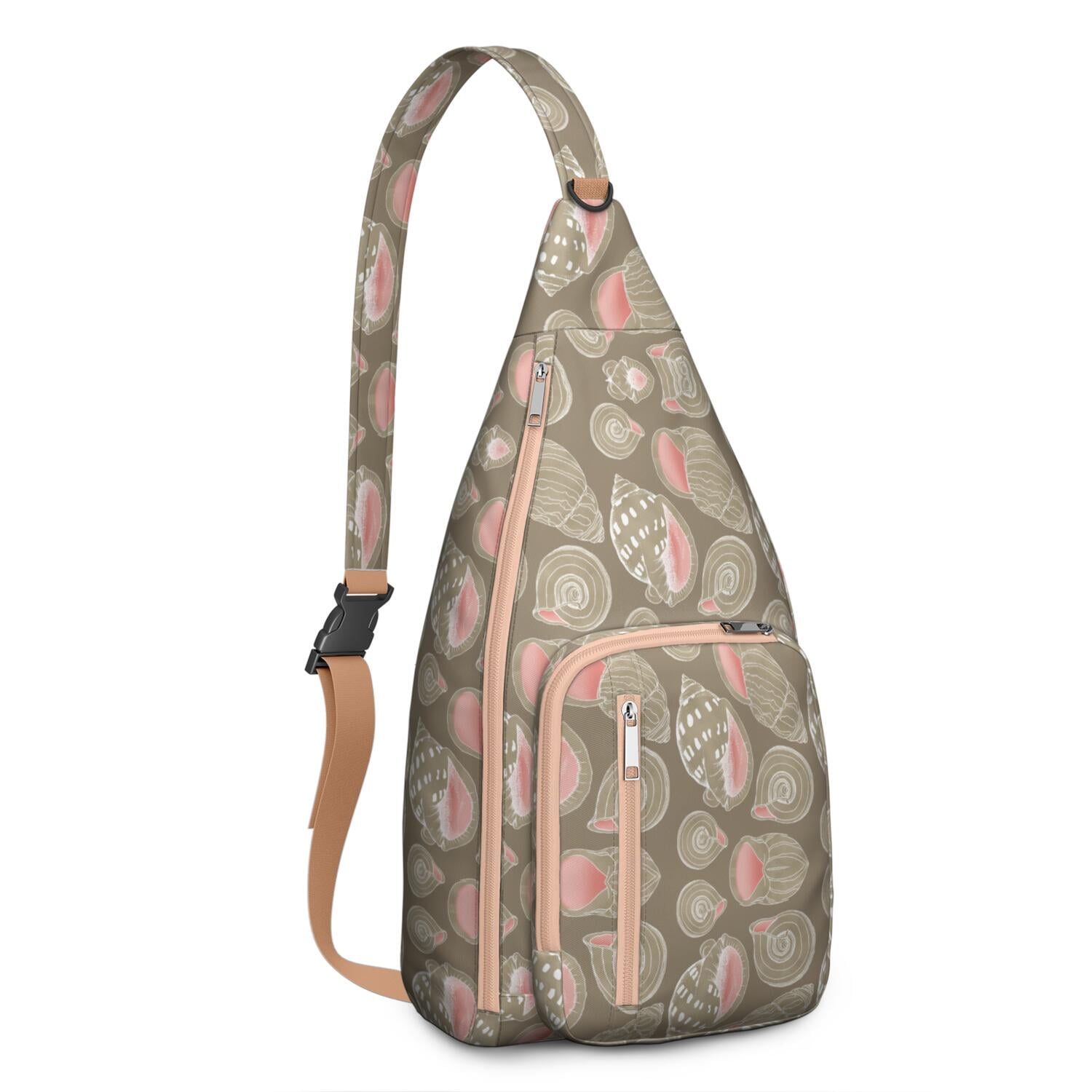 Ocean Explorer Sling Backpack - Nautical Seashell & Starfish Print ...
