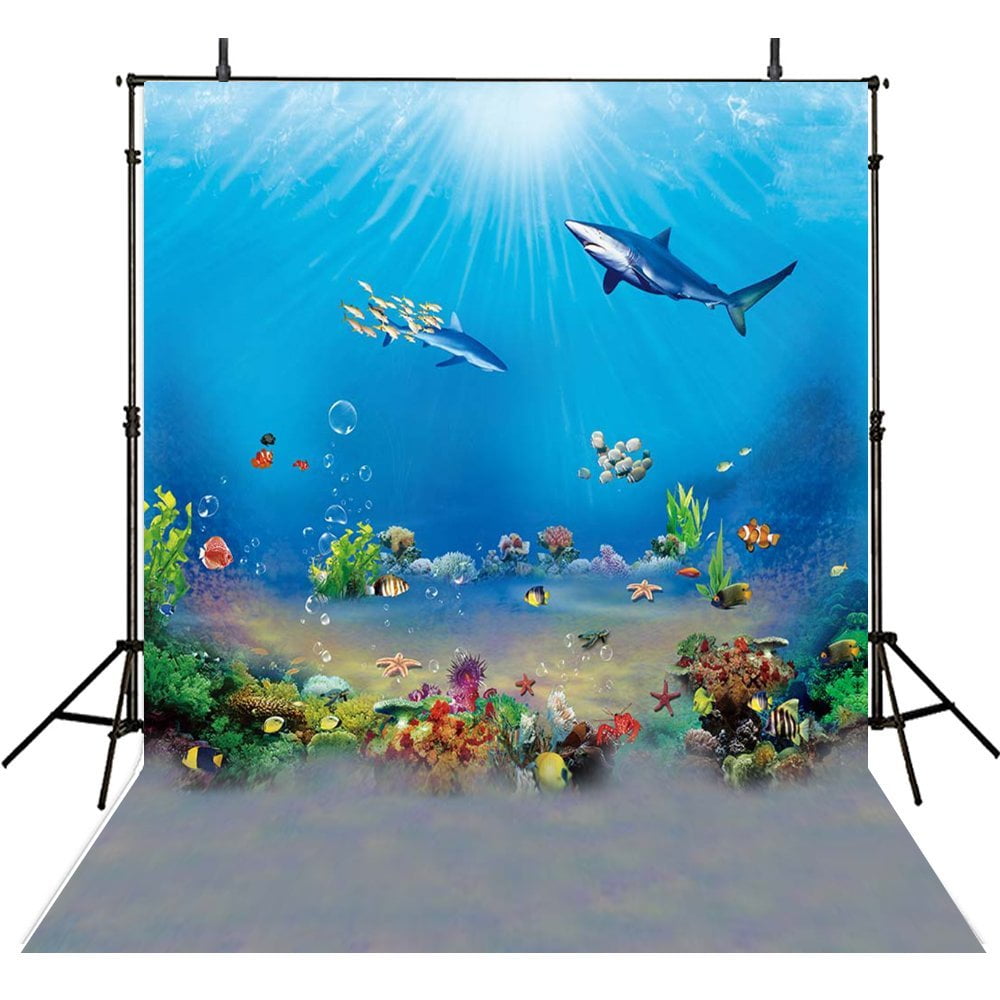Ocean Fish Backdrops For Photography 5x7ft Kids Photo Background Ocean ...