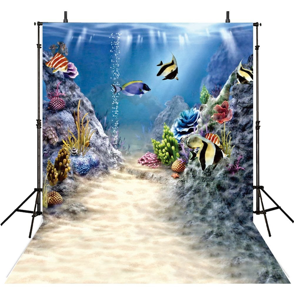 Ocean Fish Backdrops For Photography 5x7ft Ocean Photo Background Props ...
