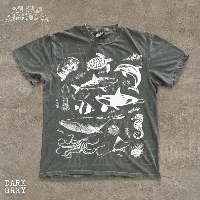 Ocean Fish Coastal Beach T-Shirt - Walmart.com