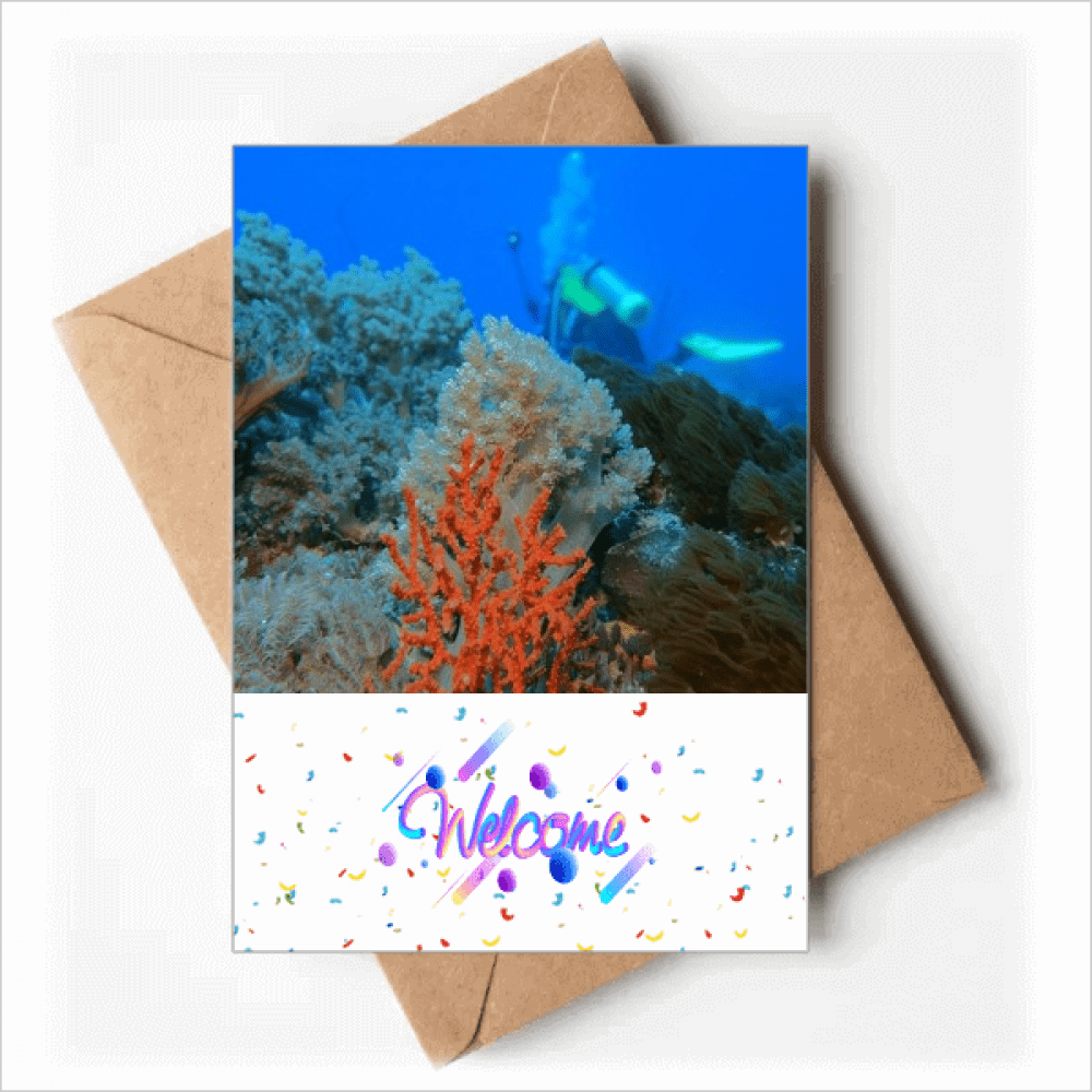 Ocean Fish Diving People Science Nature Welcome Back Greeting Cards ...