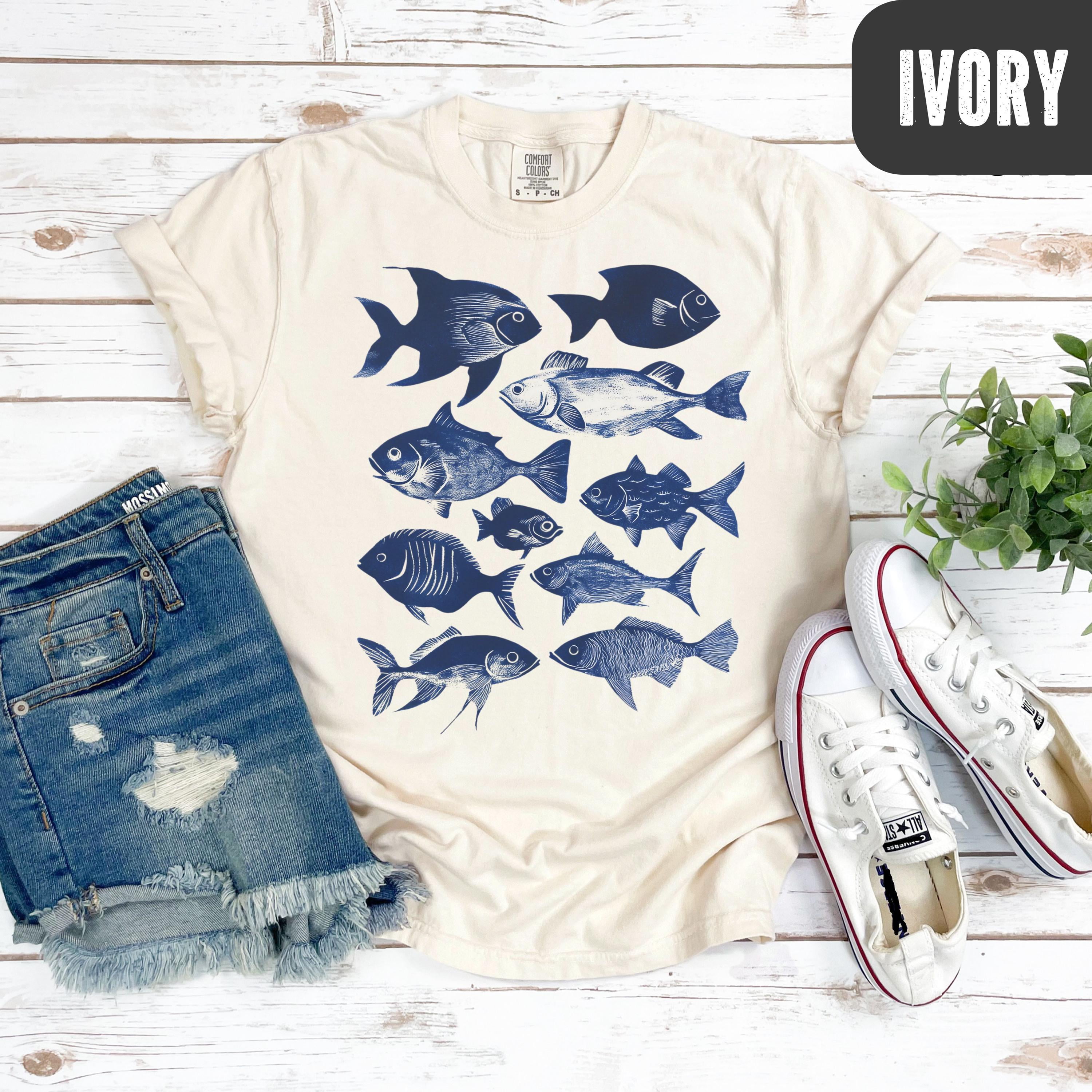 Ocean Fish Shirt, Summer Tee, Aesthetic Tee, Ocean Inspired Tees ...