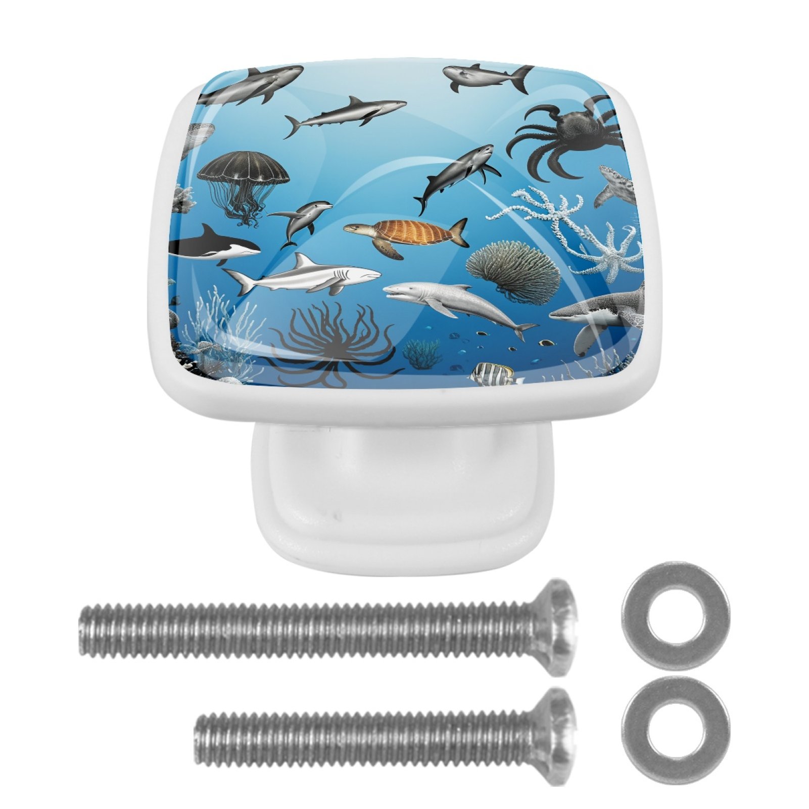 Ocean Fish Turtle Cabinets Door and Drawers Knobs Pulls,Furniture ...