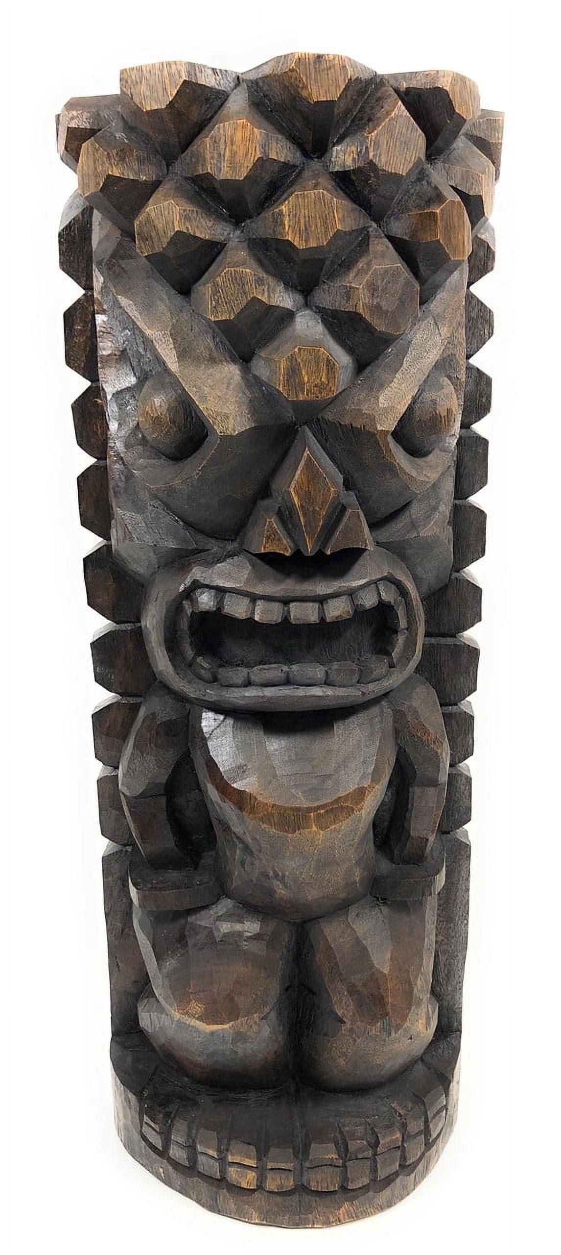 Ocean/Fishing Tiki Sculpture 26" Stained - Hand Carved | #yda1100260b ...