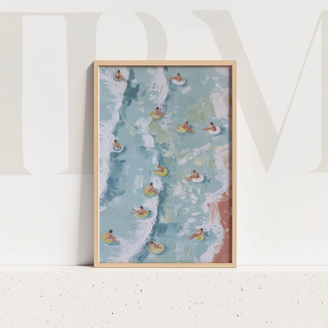 Ocean Floats Wall Art Pool Float Print Aerial Summer Water Landscape ...