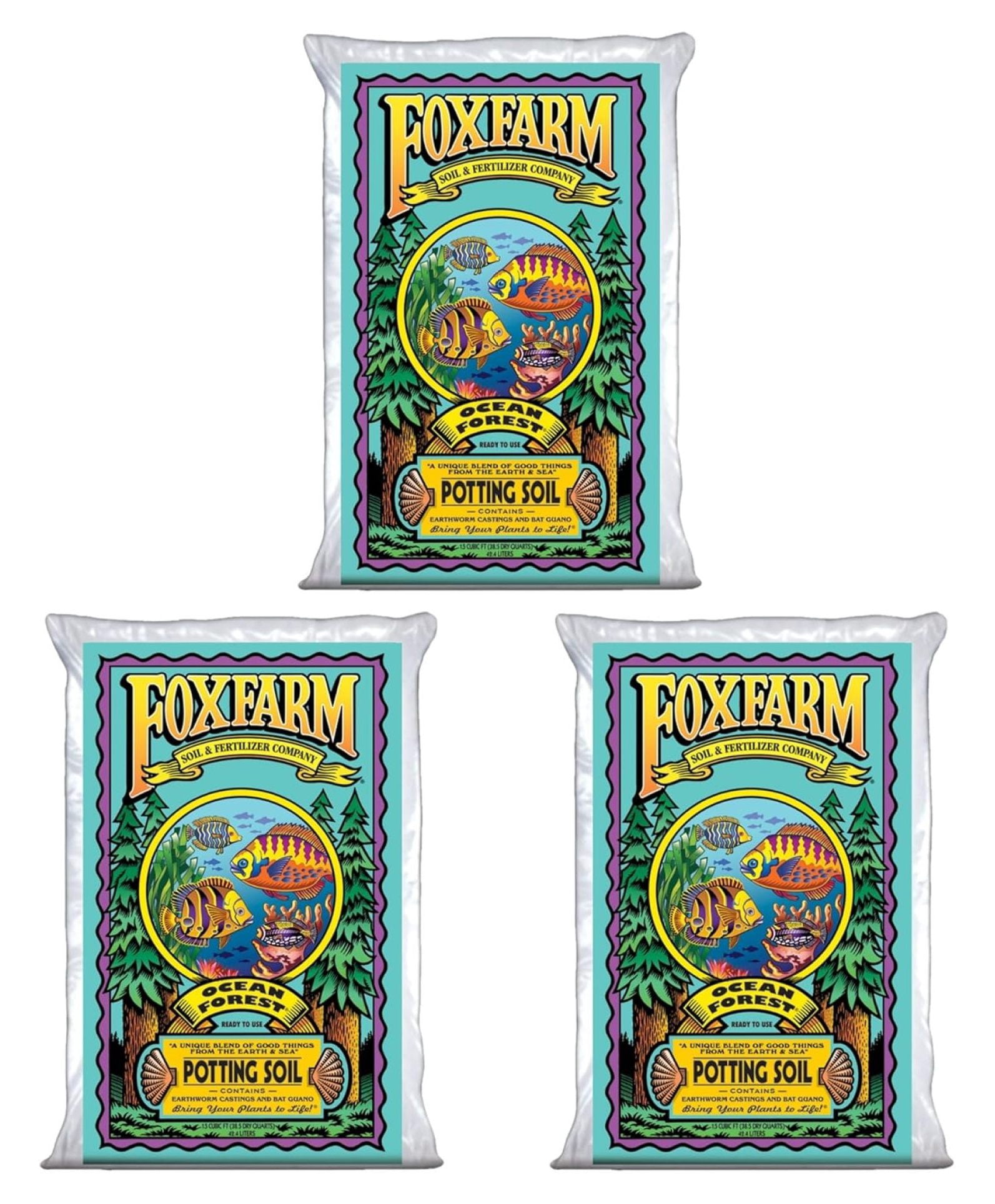 Ocean Forest Potting Soil, 1.5cu ft (Pack of 3) - Light, Aerated ...