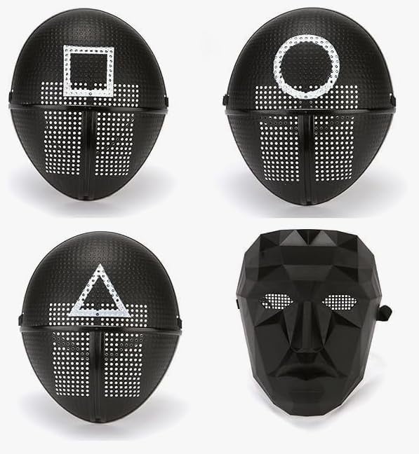 Ocean Game Mask Triangle Full Face Masks Black 4PC - Walmart.com