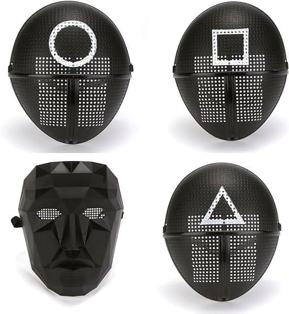 Ocean Game Mask Triangle Full Face Masks Black 4PC - Walmart.com