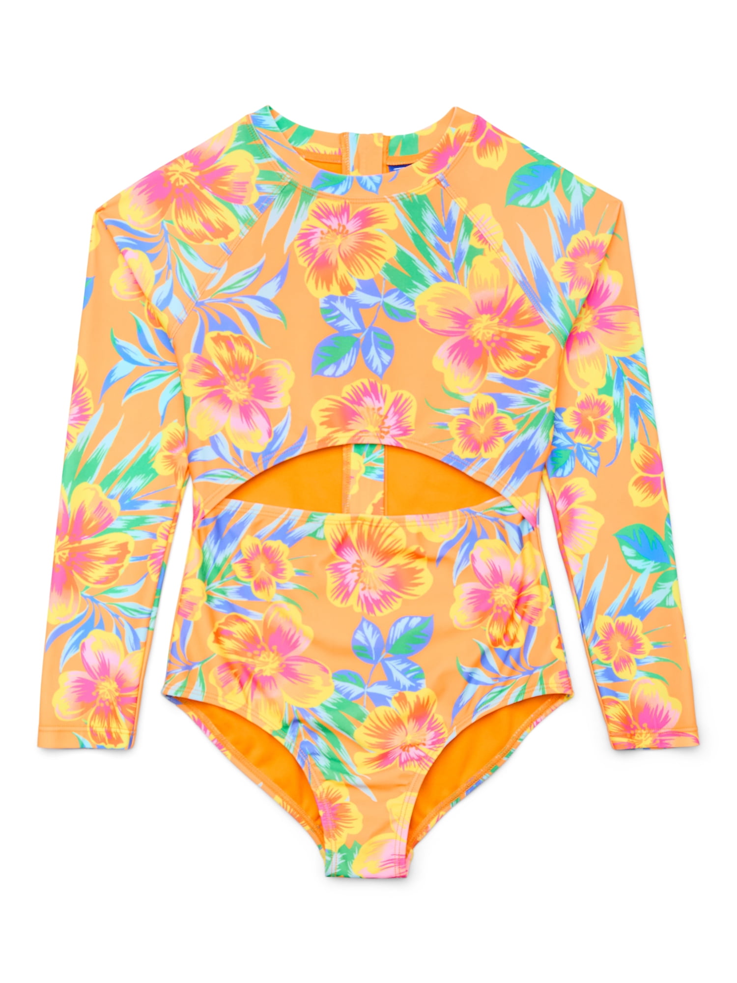 Ocean Gear Girls One Piece Rash Guard Swimsuit, Sizes 4-16, Swimwear ...
