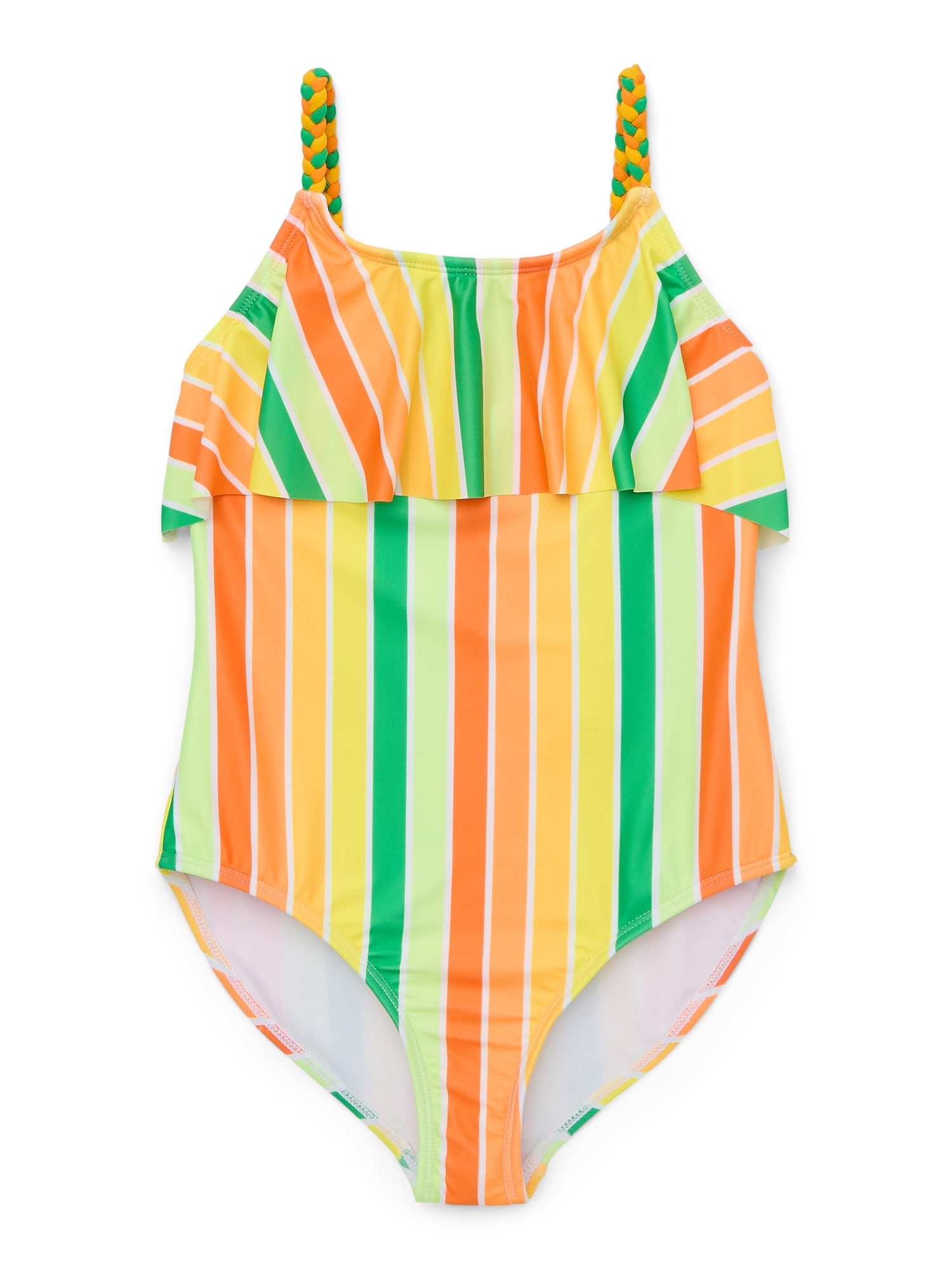 Ocean Gear Girls One Piece Striped Swimsuit - Walmart.com
