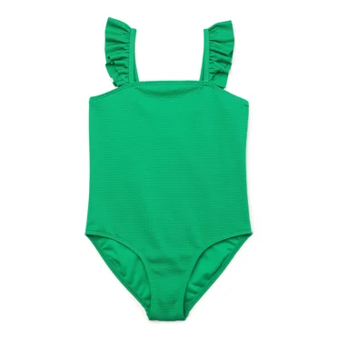 Breaking Waves Girls Floral Ruffle Strap Swimsuit, 1-Piece, Sizes 7-16 ...