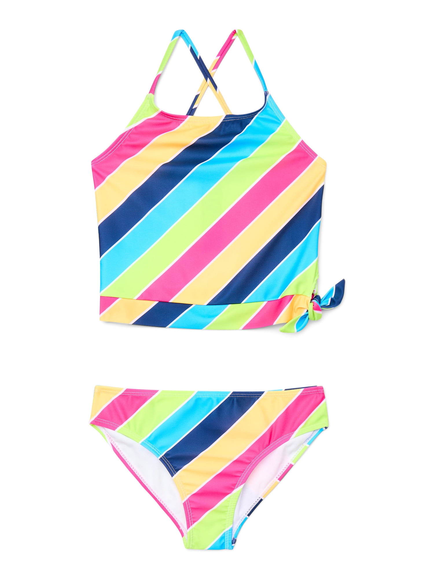 Ocean Gear Girls Tankini Top and Bottoms Swim Set, 2-Piece, Sizes 4-18 ...