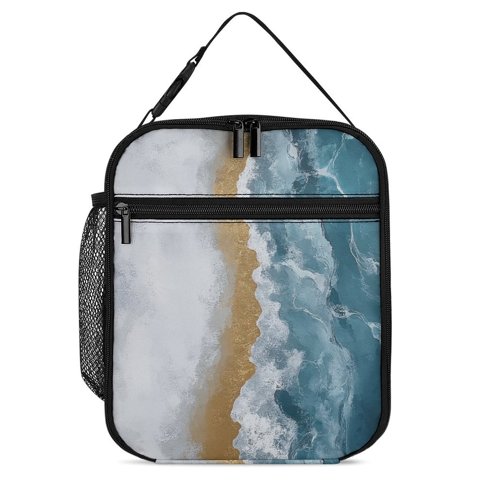 Ocean Gold Marble Art Lunch Bags for ,Cartoon Picnic Bags for - Walmart.com