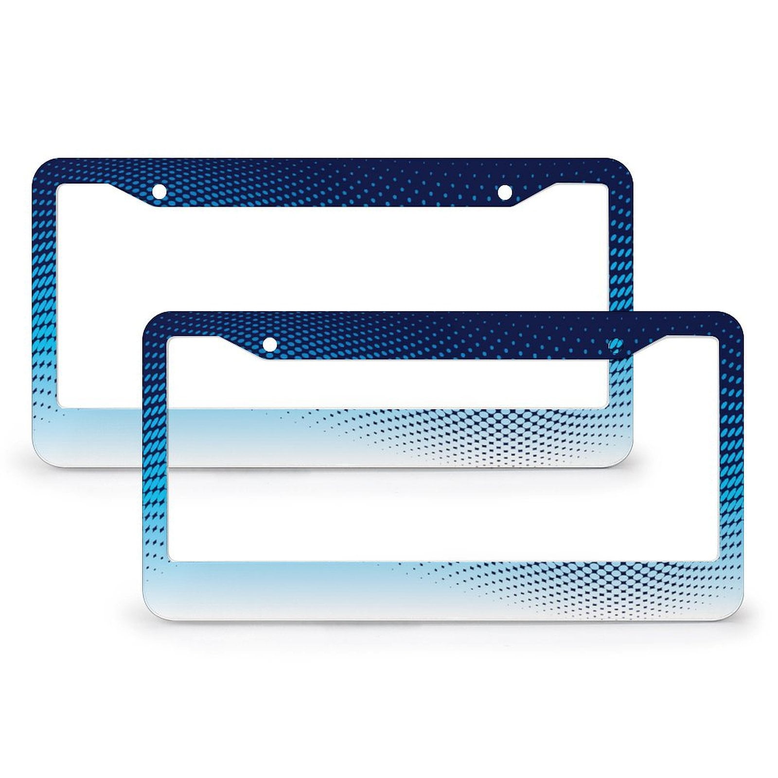 Ocean Halftone Wave License Plate Frames - 2 Pack License Plate Frame ...