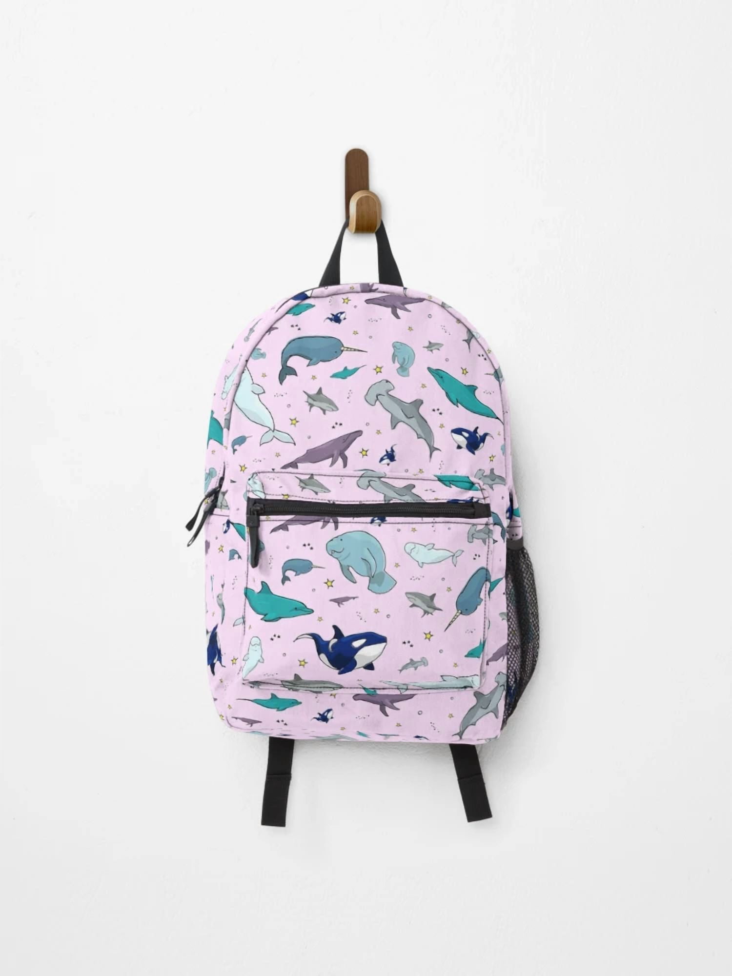 Ocean In Pink Backpack, Orcas Backpacks, Sea Backpacks, Back To School ...