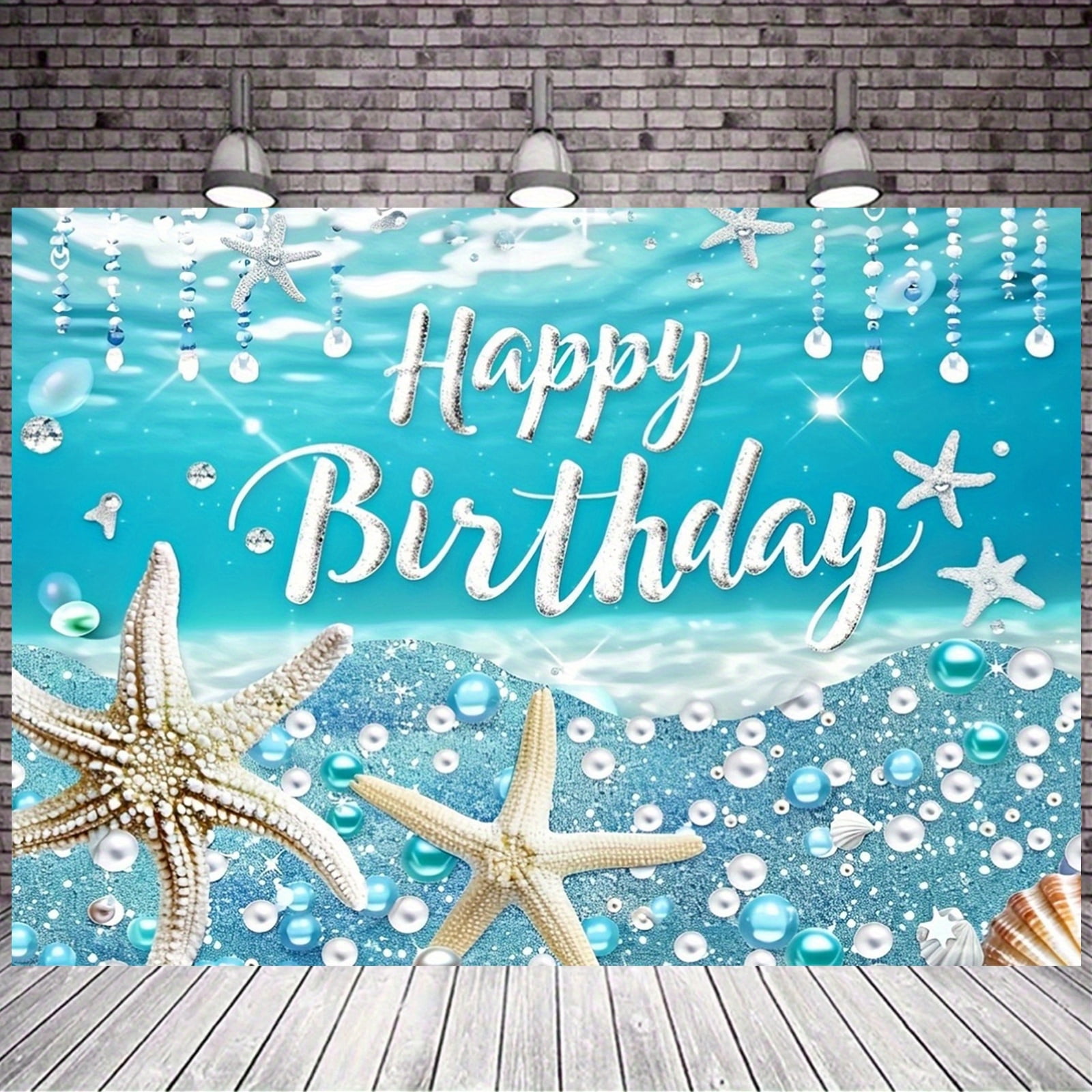 Ocean-Inspired Birthday Party Backdrop - Durable Polyester, Perfect for ...