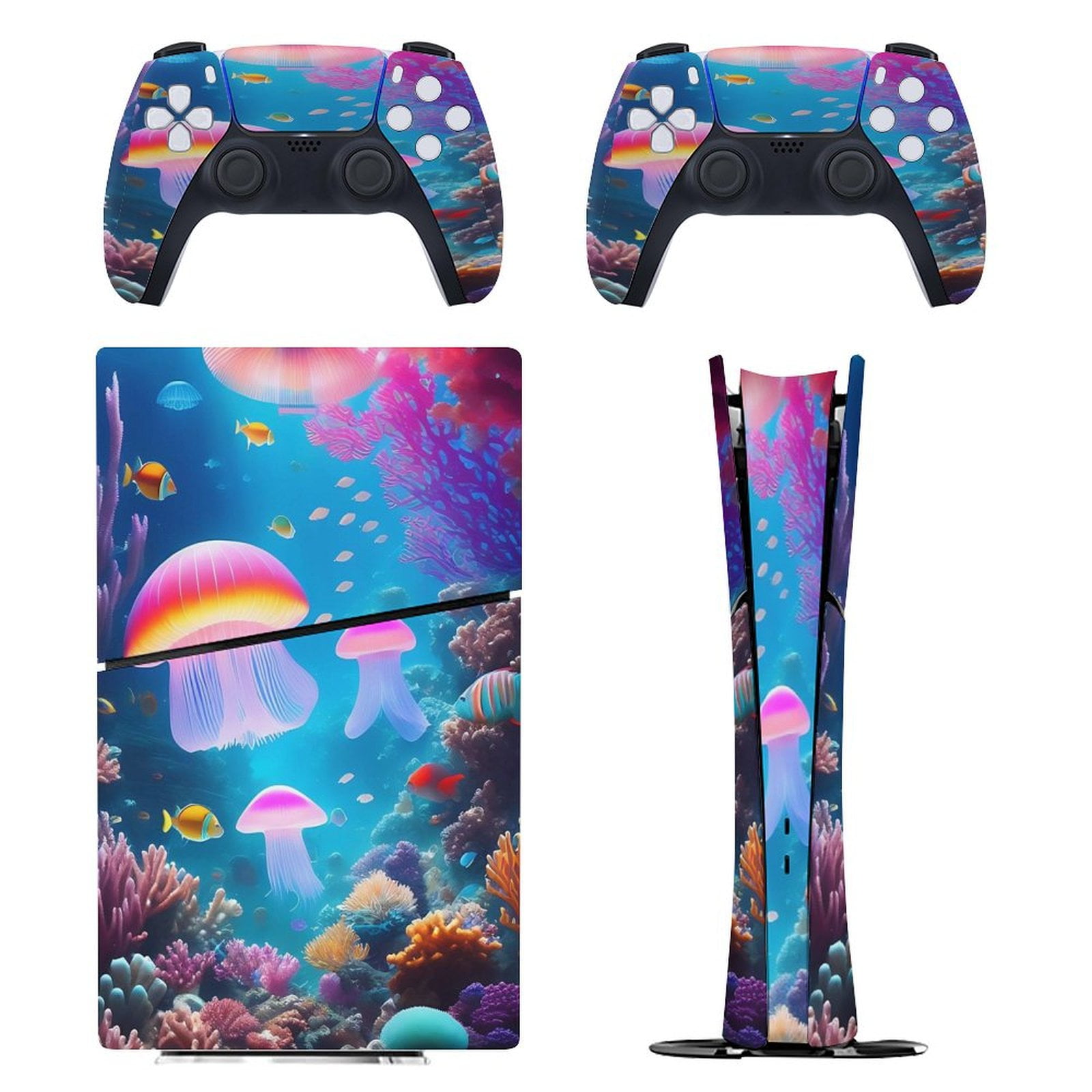 Ocean, Jellyfish, Corals PS5/PS5 Slim Digital Disc Skin Sticker For ...