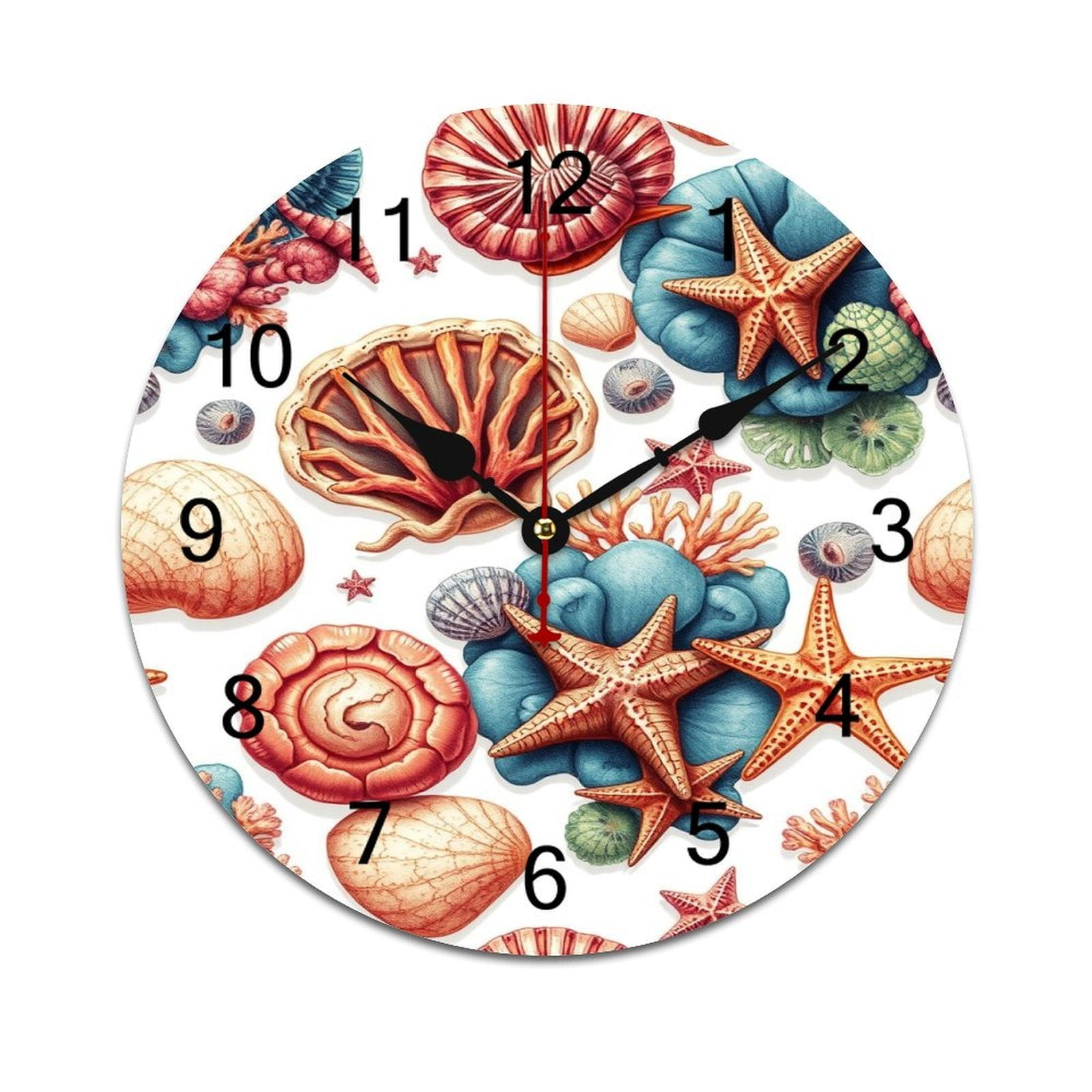 Ocean Life Pattern Silent Wall Clock Movement Battery Clock Mechanism ...