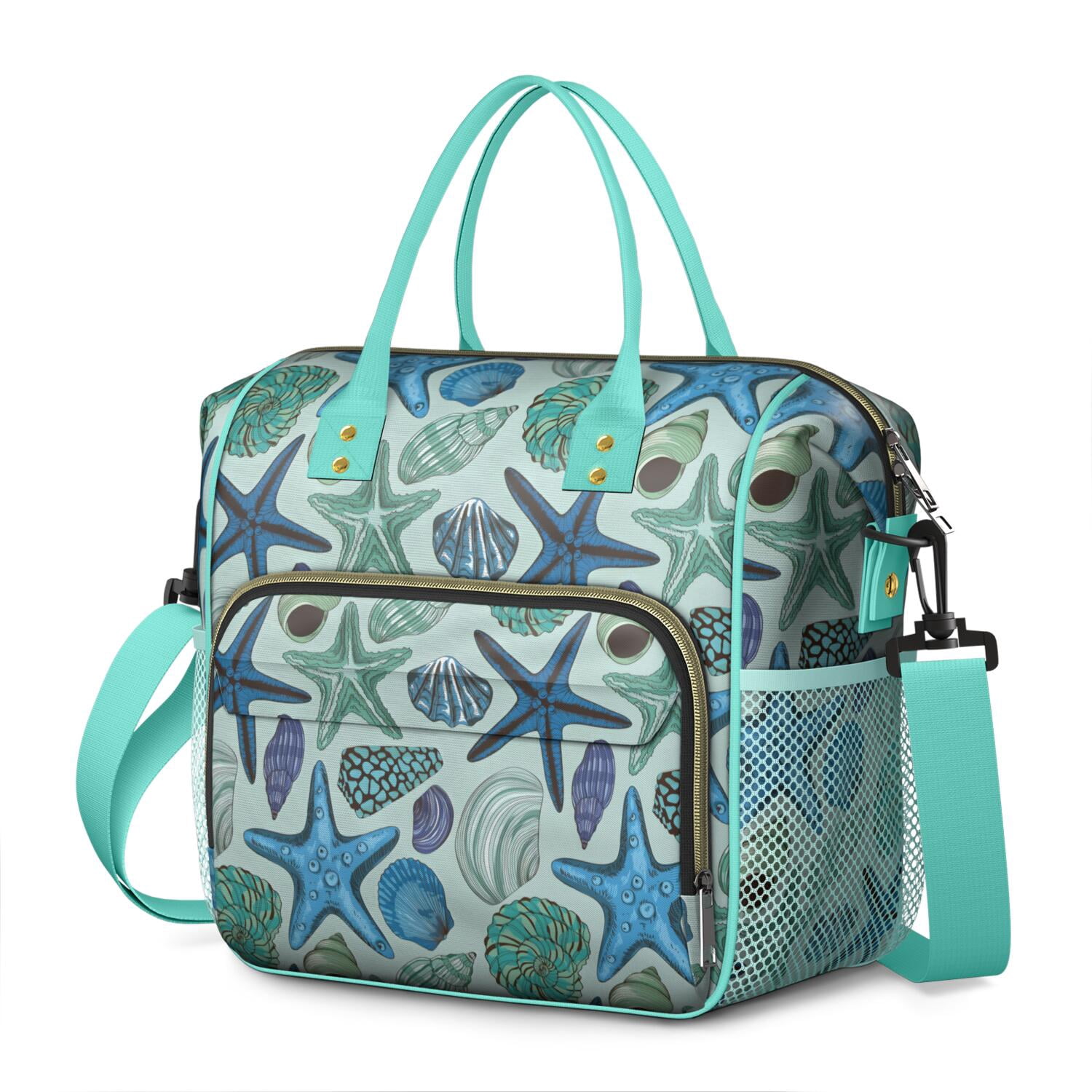 Ocean Life and Beach Creature Insulated Lunch Bag, Large Leakproof ...