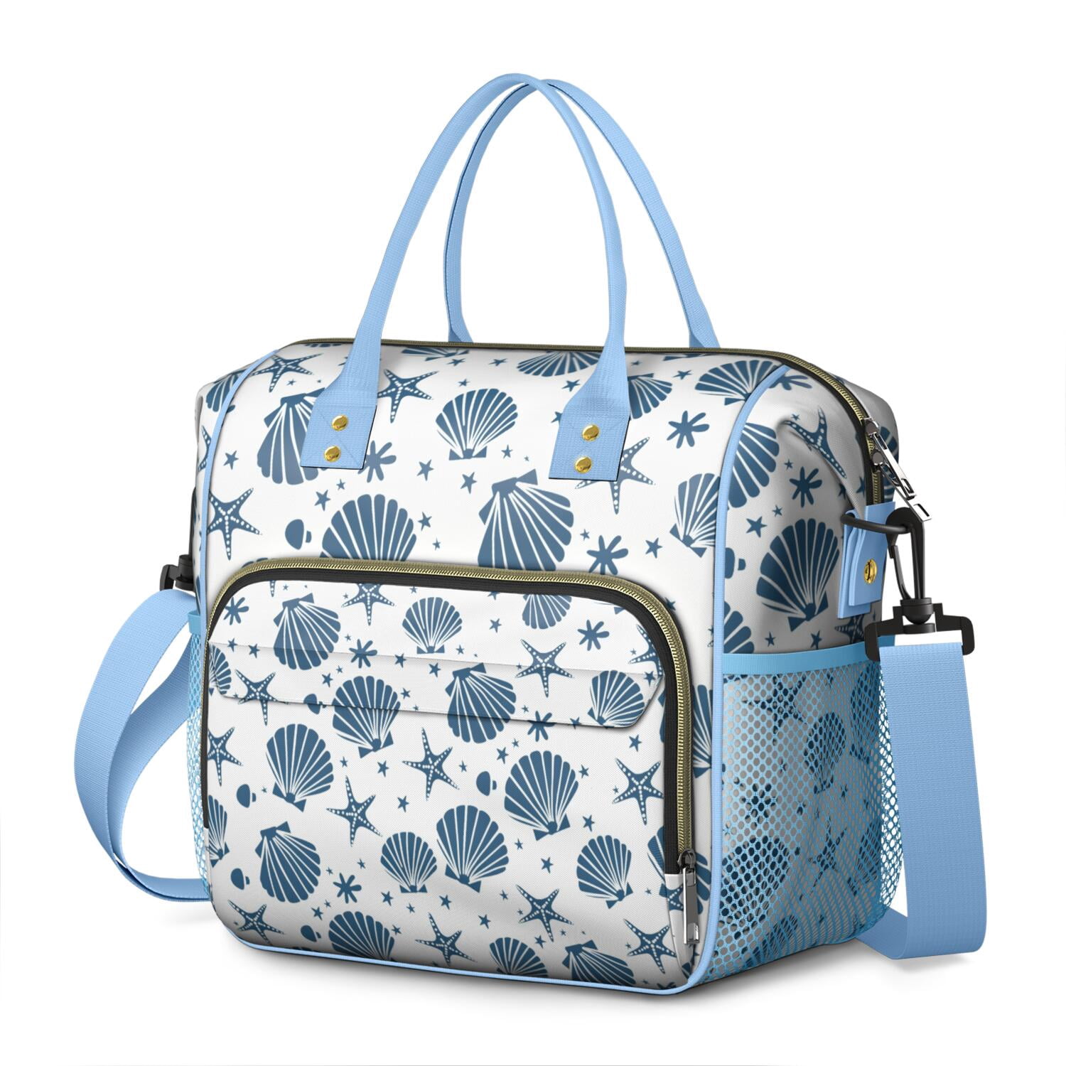 Ocean Life and Beach Creature Insulated Lunch Bag, Large Leakproof ...