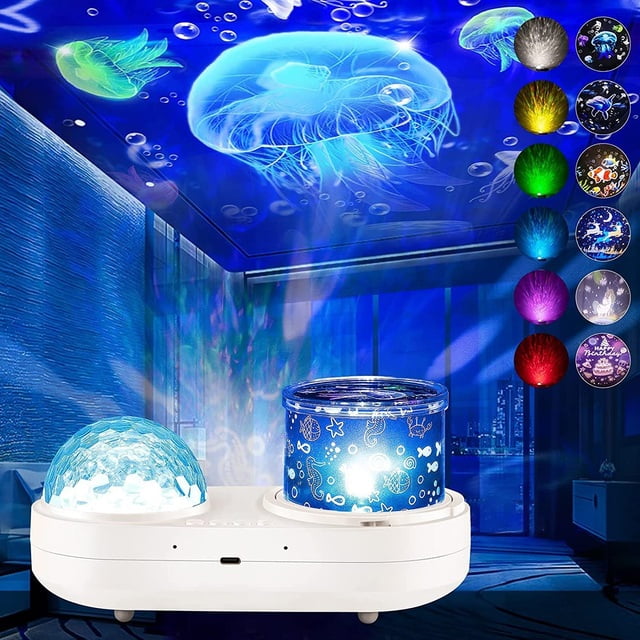 Ocean Light Projector Bedroom Led Star Sky Wave Color Rotating ...