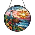 Ocean Lighthouse Landscape Stained Glass Suncatcher – Window Art ...
