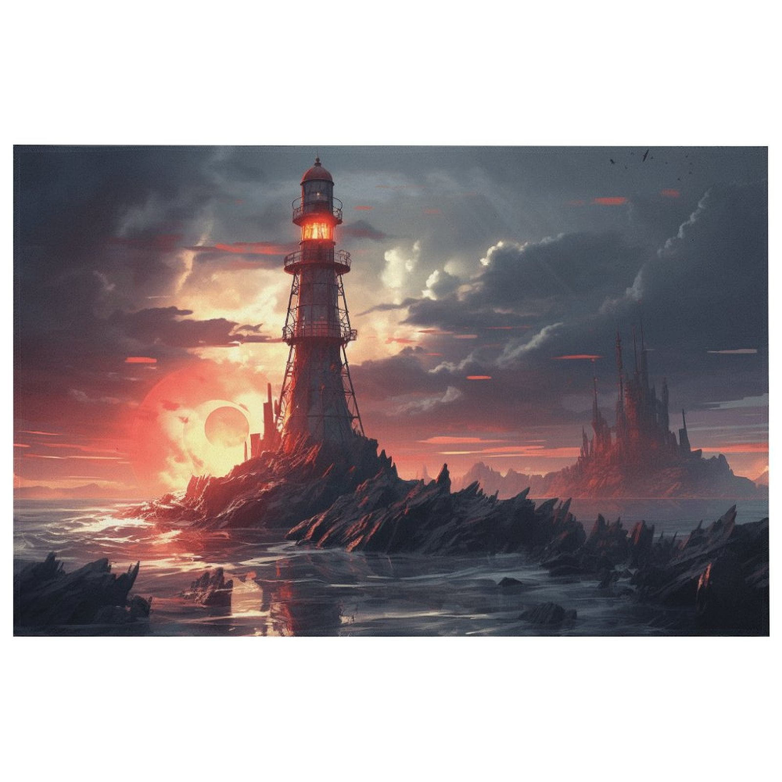 Ocean Lighthouse Rug - for Living Room, Bedroom, And Dining Room ...
