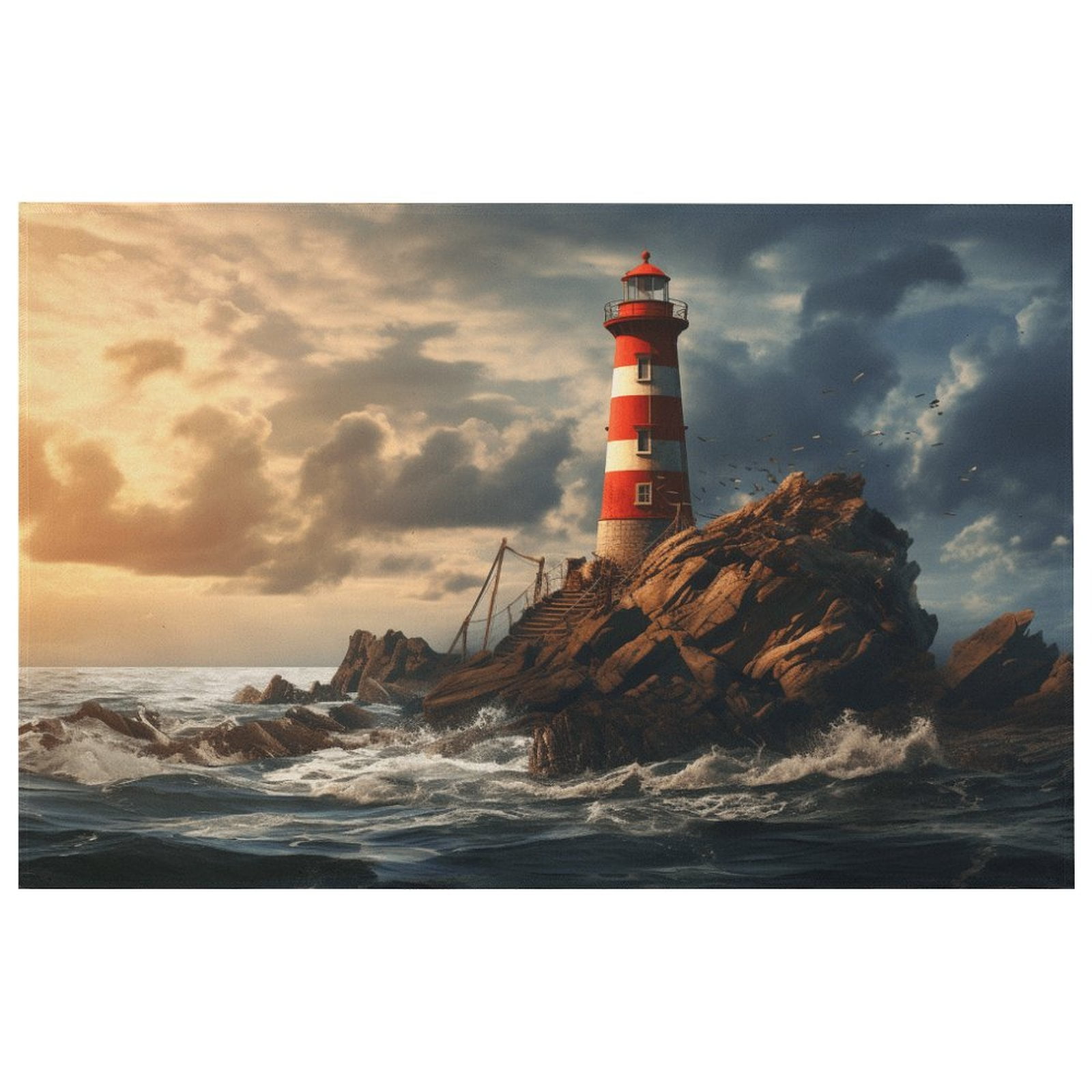 Ocean Lighthouse Rug - for Living Room, Bedroom, And Dining Room ...