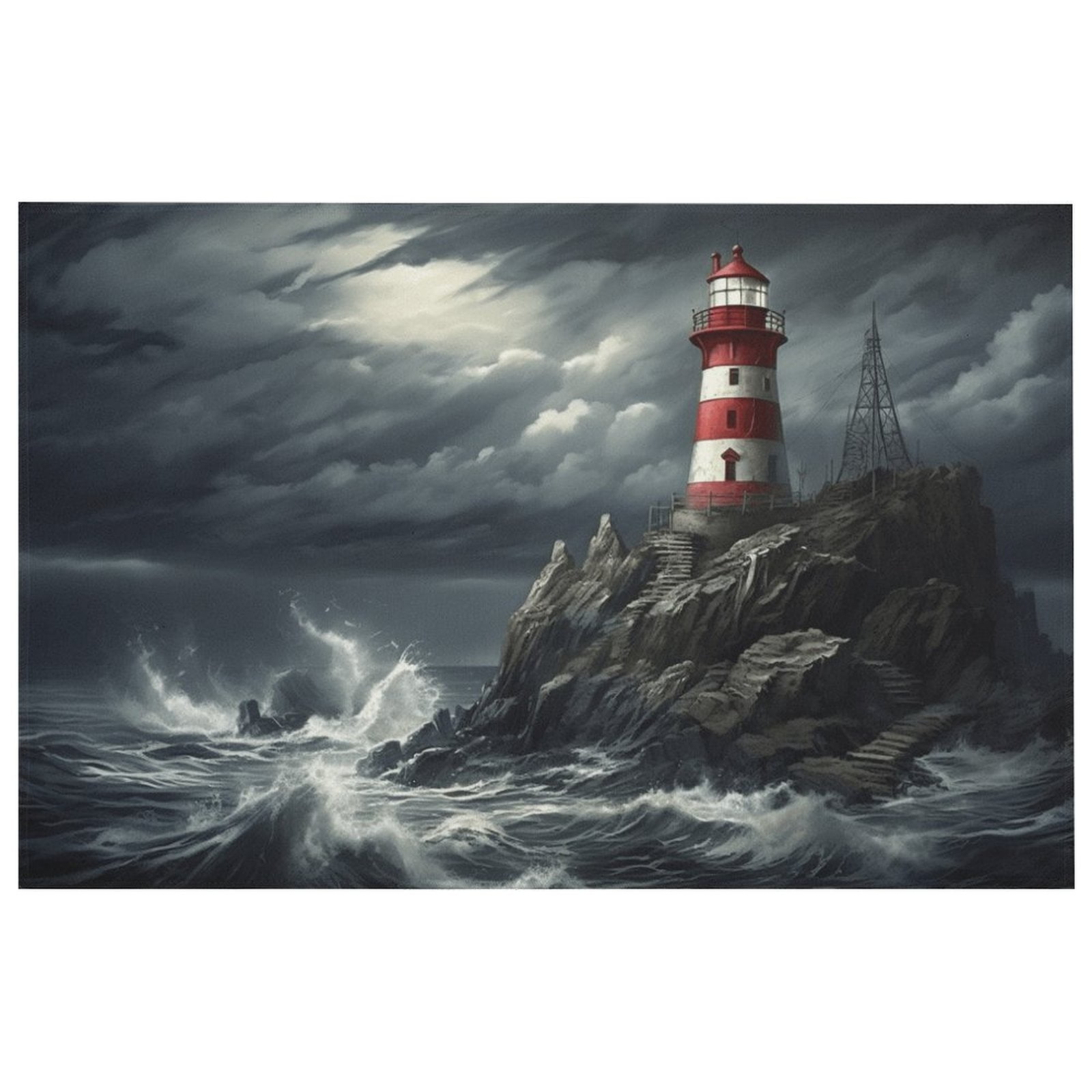 Ocean Lighthouse Rug - for Living Room, Bedroom, And Dining Room ...