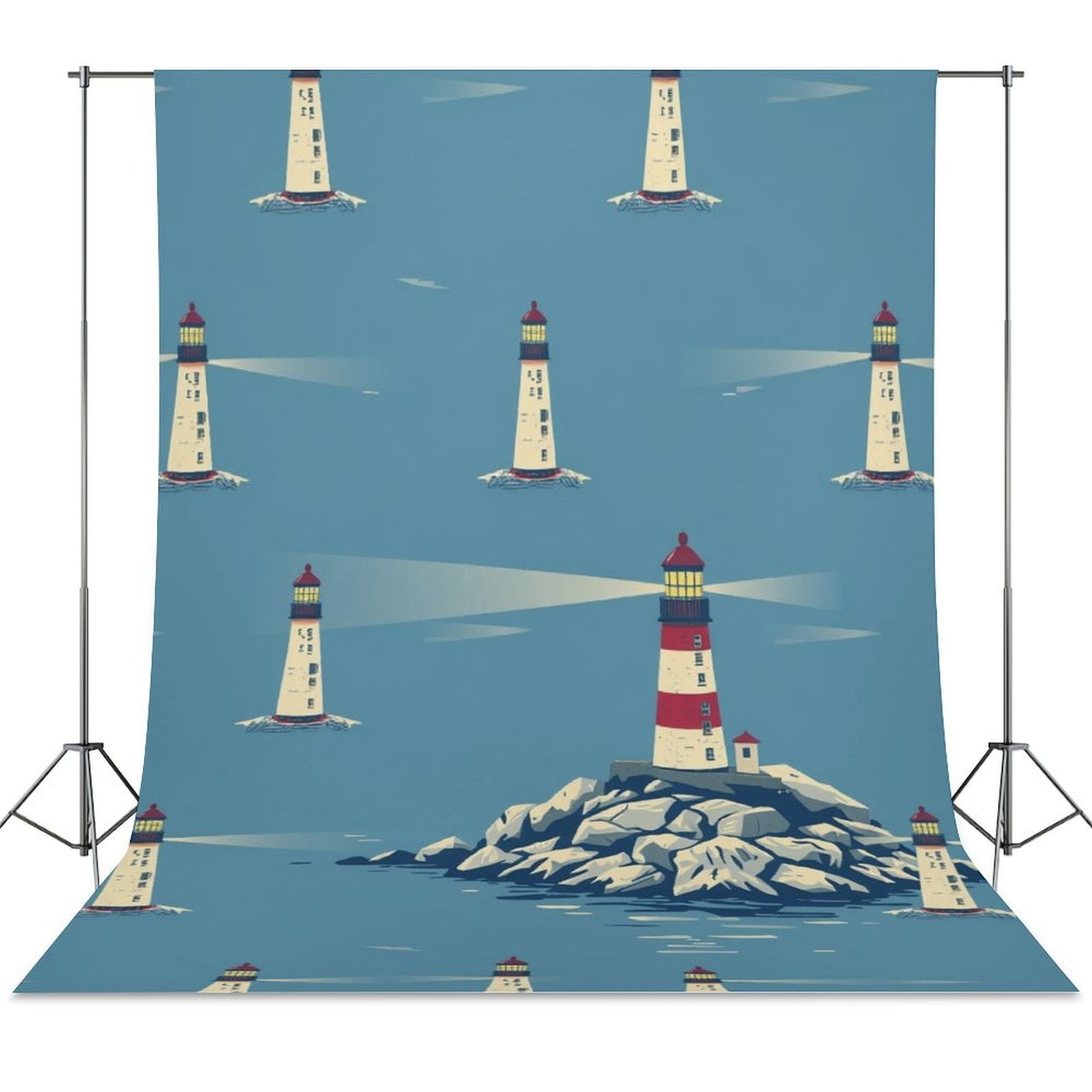 Ocean Lighthouses Pattern Party Backdrop Birthday Decoration ...