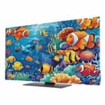 Ocean Marine TV Dust Cover 65 Inch, Life Fish Coral Seagrass Underwater ...