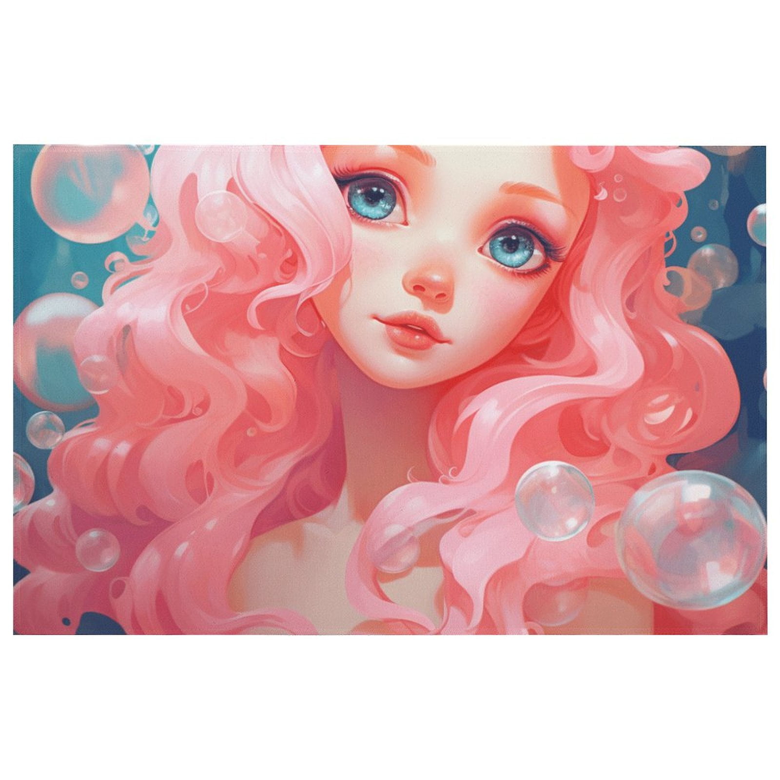 Ocean Mermaid Coral Rug - for Living Room, Bedroom, And Dining Room ...