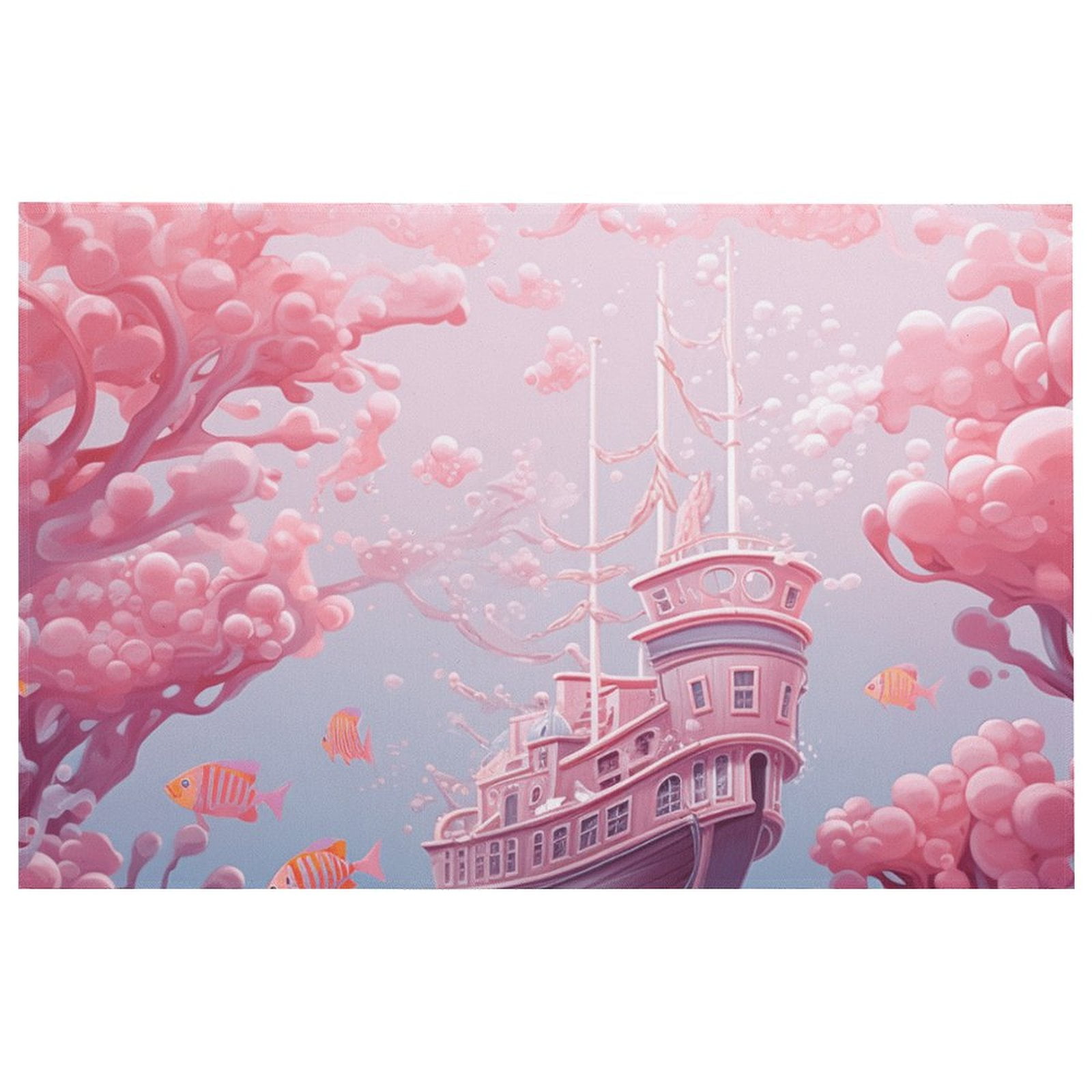 Ocean Mermaid Coral Rug - for Living Room, Bedroom, And Dining Room ...