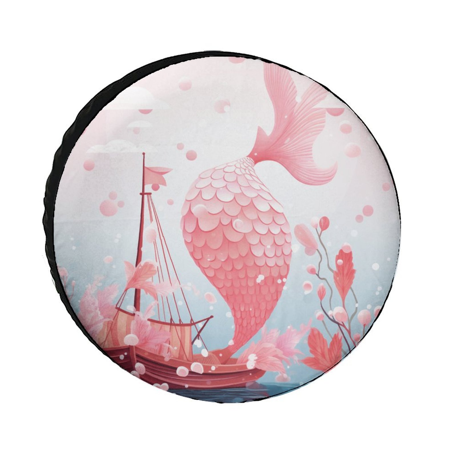Ocean Mermaid Coral Spare Tire Cover, Weather Resistant Wheel Protector ...