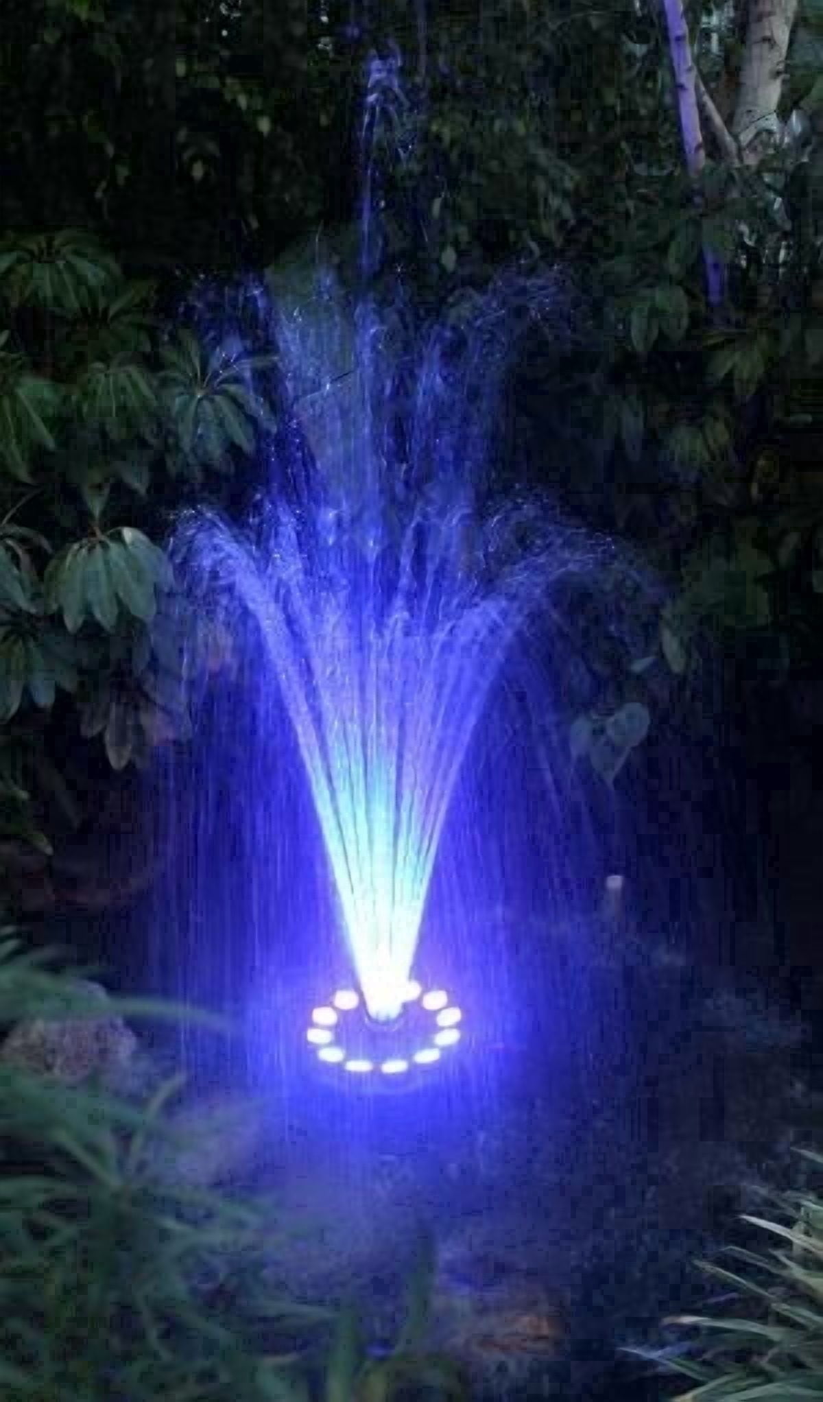 Ocean Mist PJ2000-12C High Output Floating Pond Fountain with Color LED ...