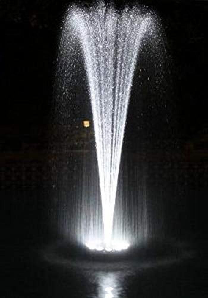Ocean Mist Small Floating Fountain with 48 White LED Lights and 600GPH ...
