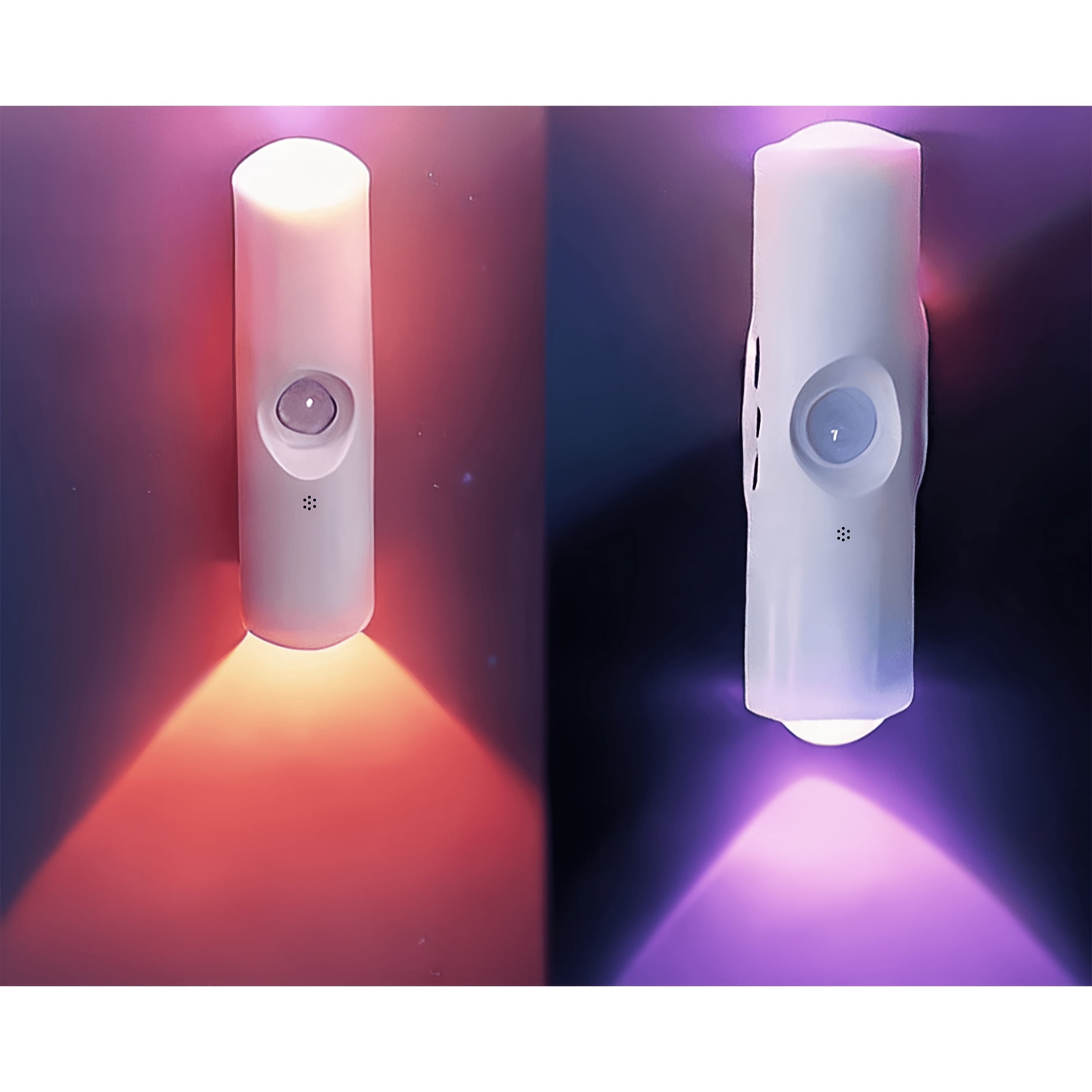 Ocean Moonlit 2-LED Dual-Head Motion Sensor Wall Light | RGB 7-Color ...