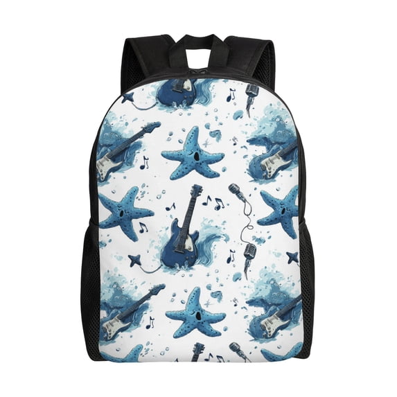 Ocean Music Scene Backpack with 15 Inch Laptop Compartment,Water ...