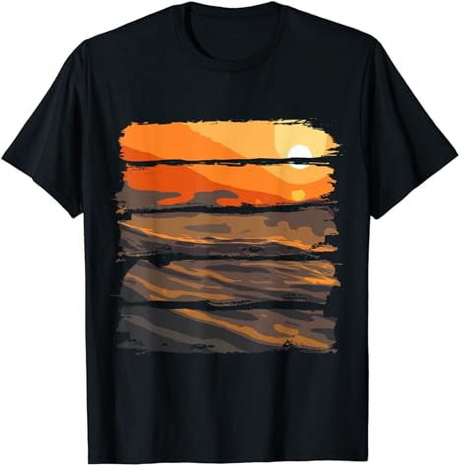 Ocean Nature Landscape Beach Scenery Art T-Shirt - Walmart.com