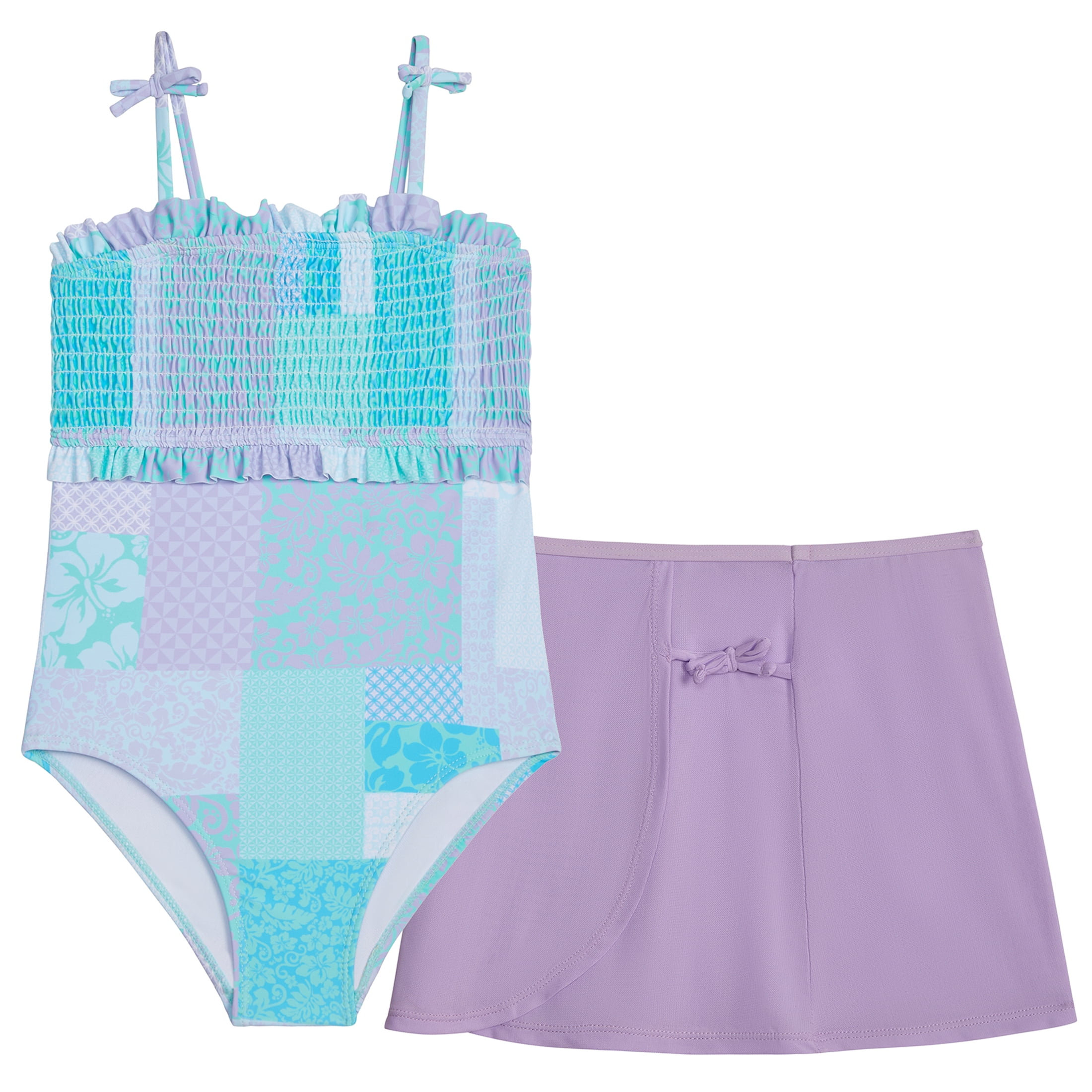 Ocean Pacific Girl's 1-Piece Swimsuit & Mesh Skirt Set, Sizes 4 - 14 ...