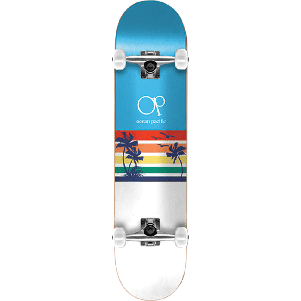 Ocean Pacific Sunset Park/Street Complete Skateboard -8.25 Blue/White ...