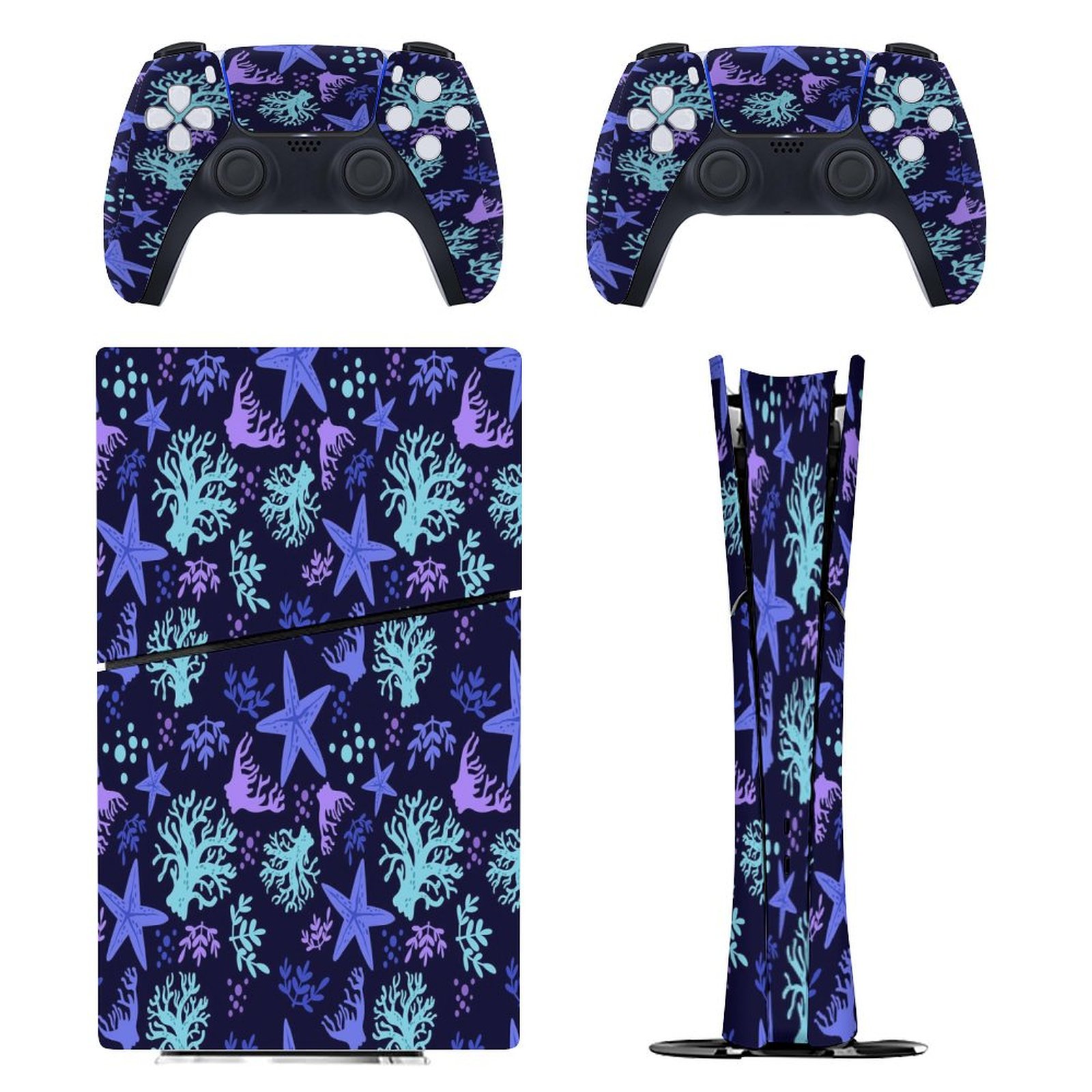 Ocean Pattern PS5/PS5 Slim Digital Disc Skin Sticker For Console And ...