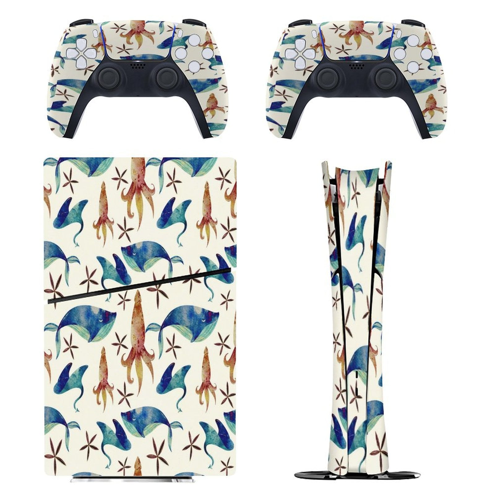 Ocean Pattern PS5/PS5 Slim Digital Disc Skin Sticker For Console And Controller Skins - Walmart.com