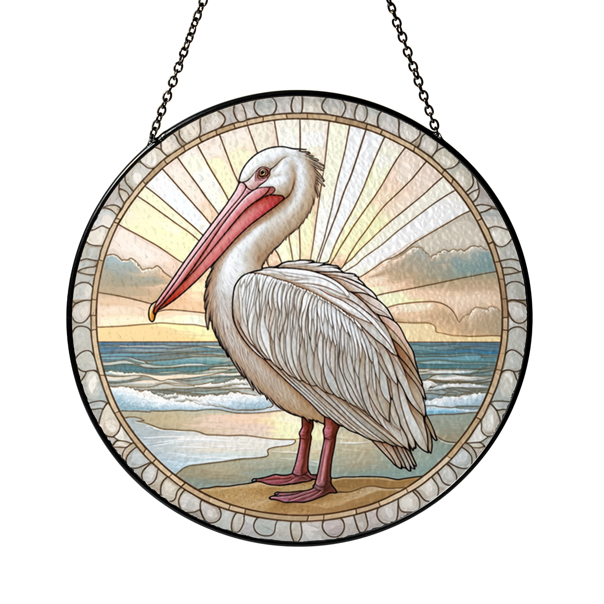 Ocean Pelican Glass Look Window Suncatcher - Walmart.com