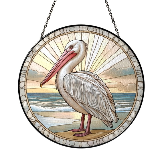 Ocean Pelican Glass Look Window Suncatcher - Walmart.com