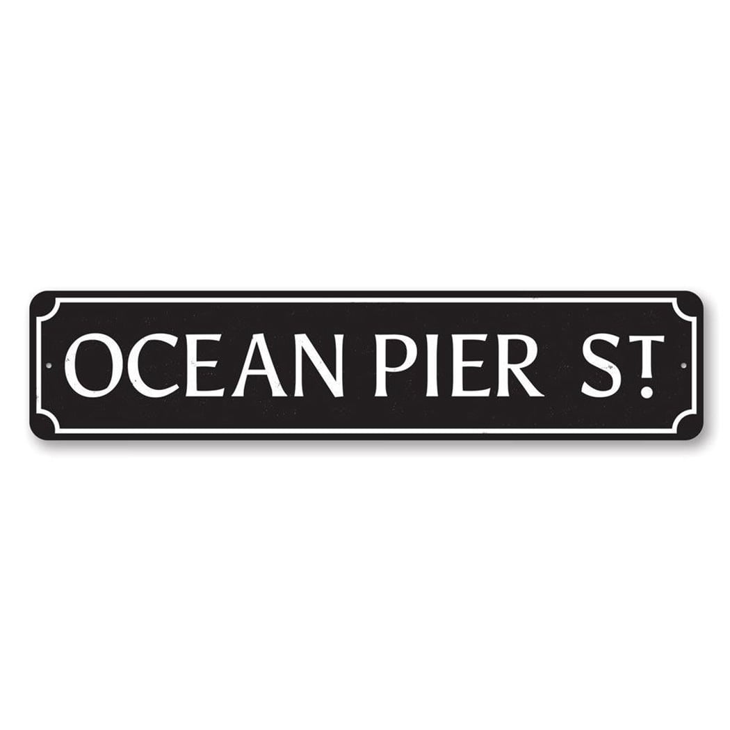 Ocean Pier St Sign, Custom Beach Street Sign, Ocean Lover Sign, Beach ...