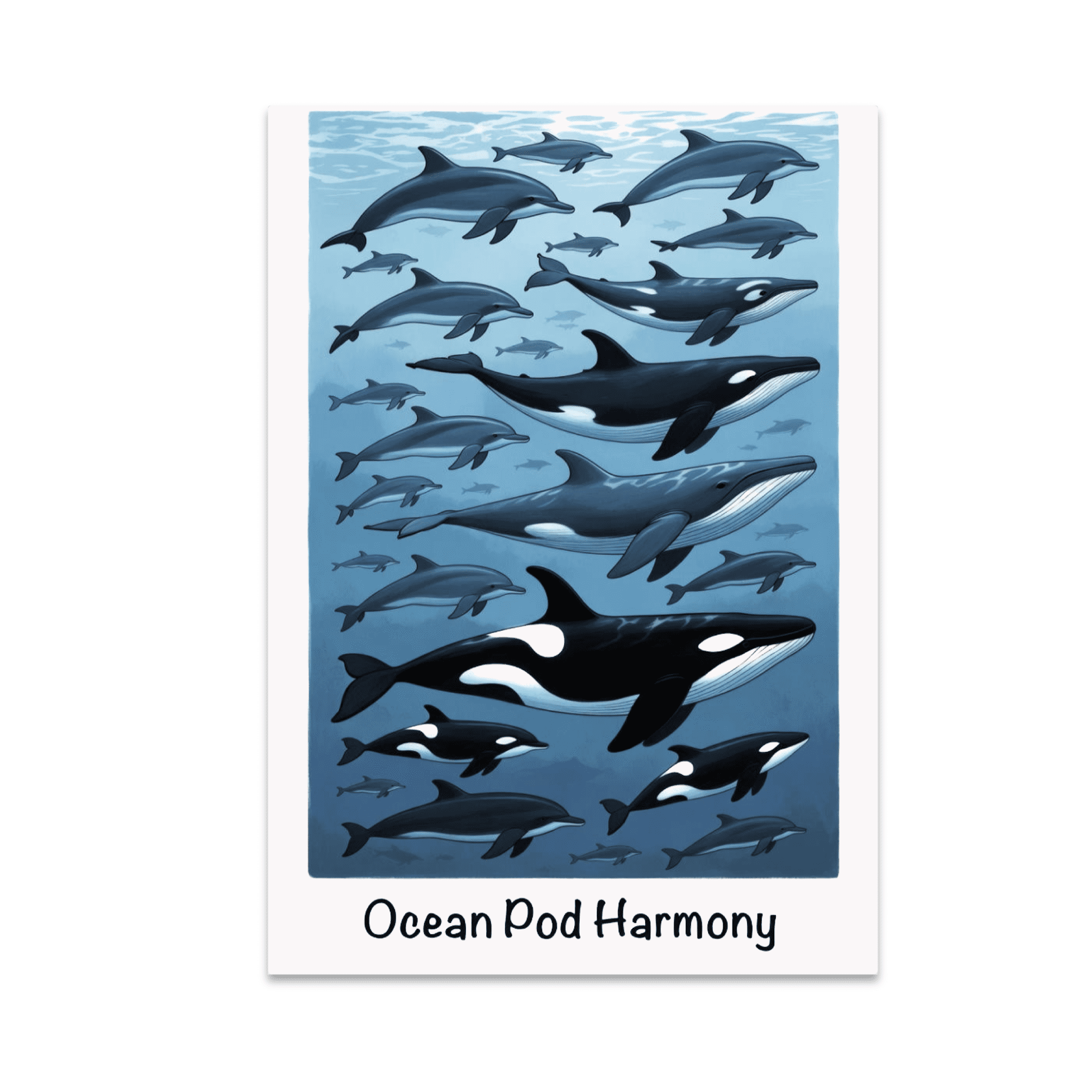 Ocean Pod Harmony Sea Animals - Marine Life Enthusiast - 13x19 Poster ...