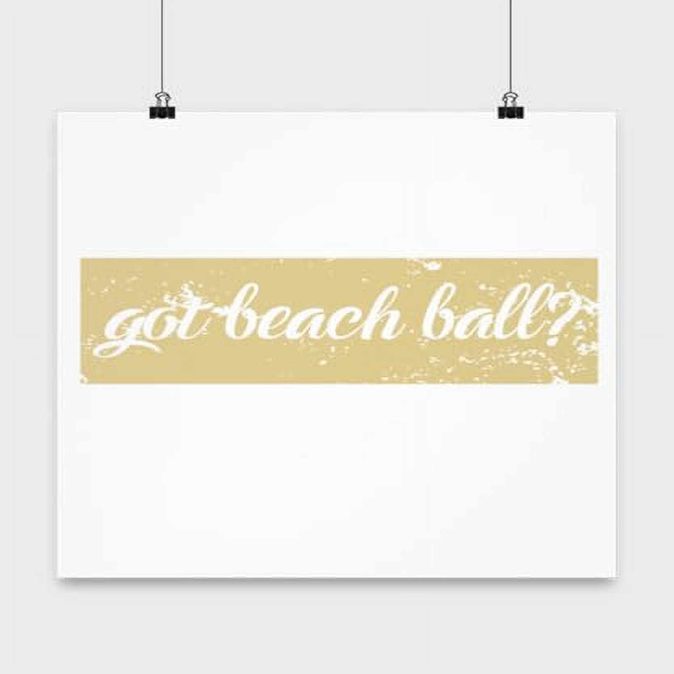 Ocean Poster, Got Beach Ball, Vacation Wall Art Gift, White 13x13in ...